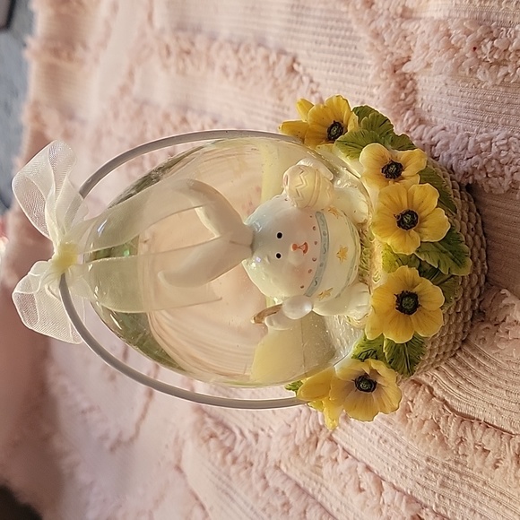 Accents | Easter Bunny Snow Globe 45 Inches Tall Glitter When Shaken ...